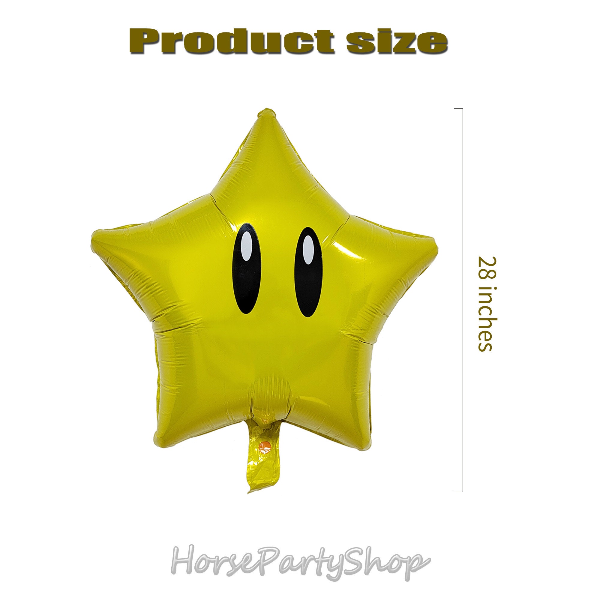 Yellow Star Balloon With Eyes, 18-inch Birthday Party Balloon 2pcs - Etsy