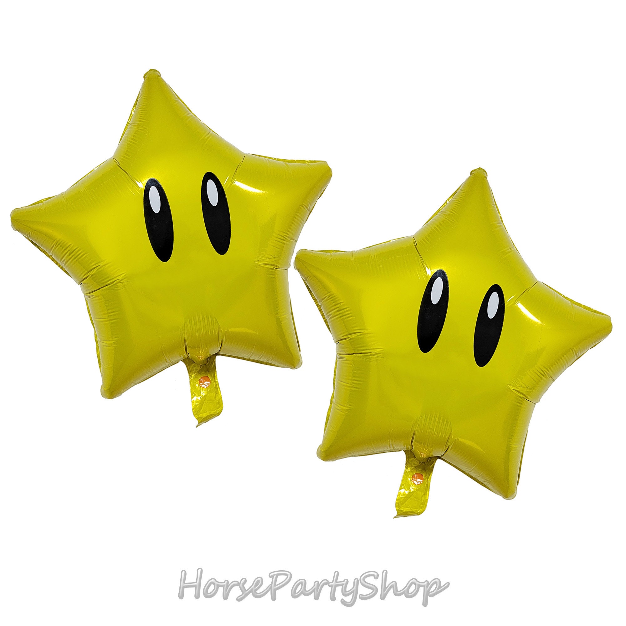 Yellow Star Balloon With Eyes, 18-inch Birthday Party Balloon 2pcs - Etsy