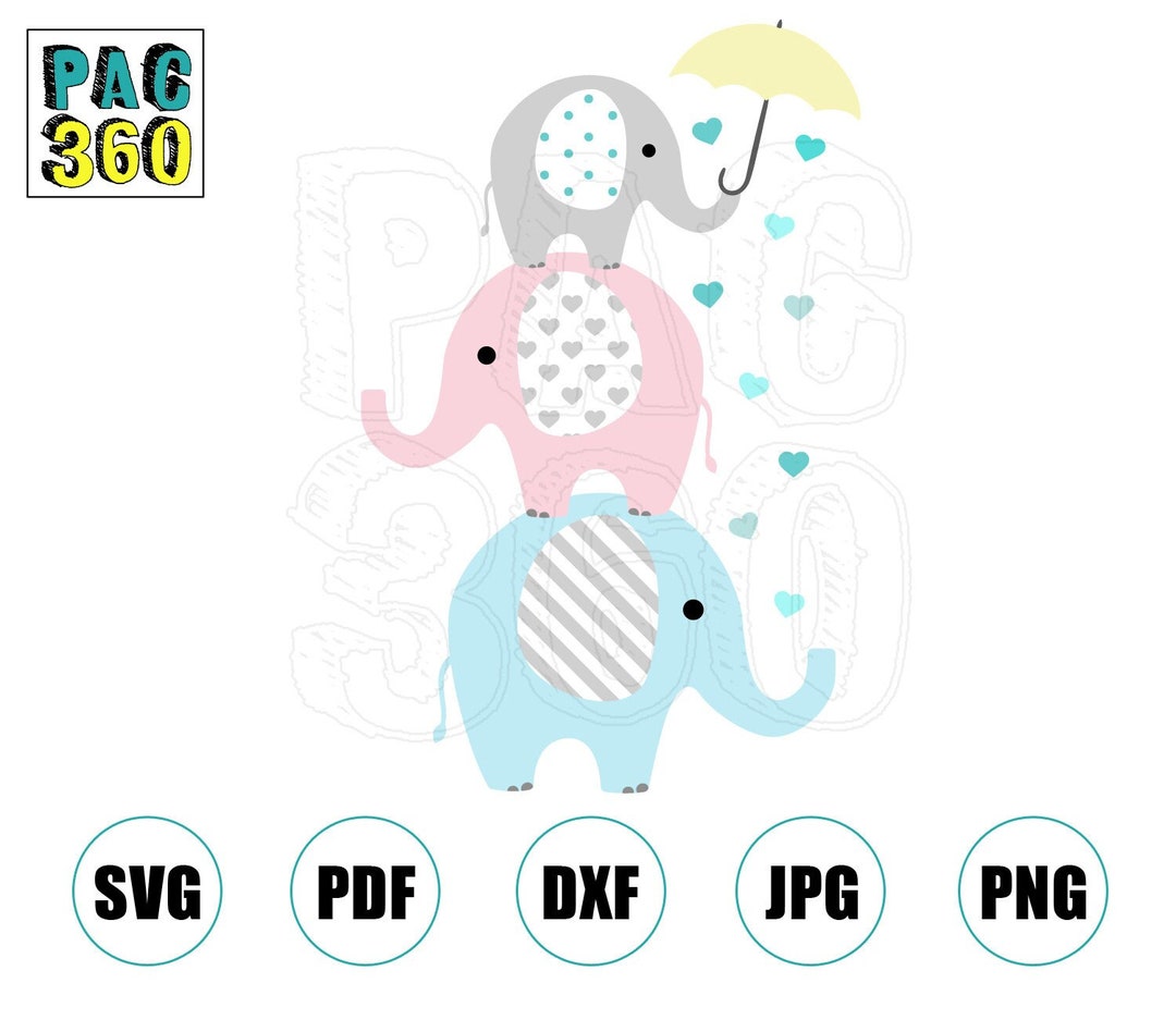 Cute Elephants SVG / Clipart / Digital Files - Etsy