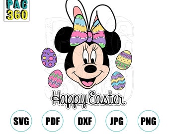 Minnie Mouse Easter Svg | Etsy UK