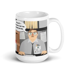 OFFICE SPACE | Milton | Bill Lumbergh | Initech White Glossy Mug - Etsy