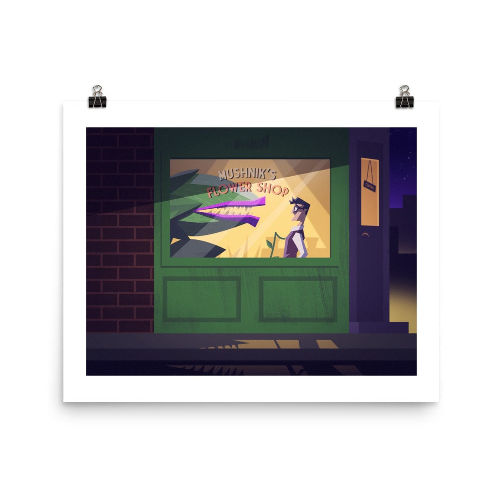 LITTLE SHOP of Horrors Art Poster | Audrey II | Seymour Krelborn | Feed ...