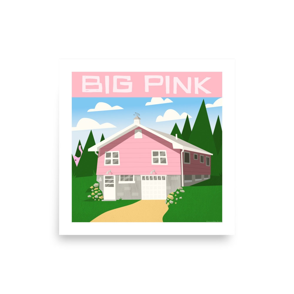 The Band BIG PINK Poster | Levon Helm | Robbie Robertson | Rick Danko ...
