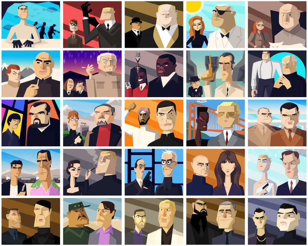 JAMES BOND Villains 007 Poster 16 X 20 Inches - Etsy Ireland