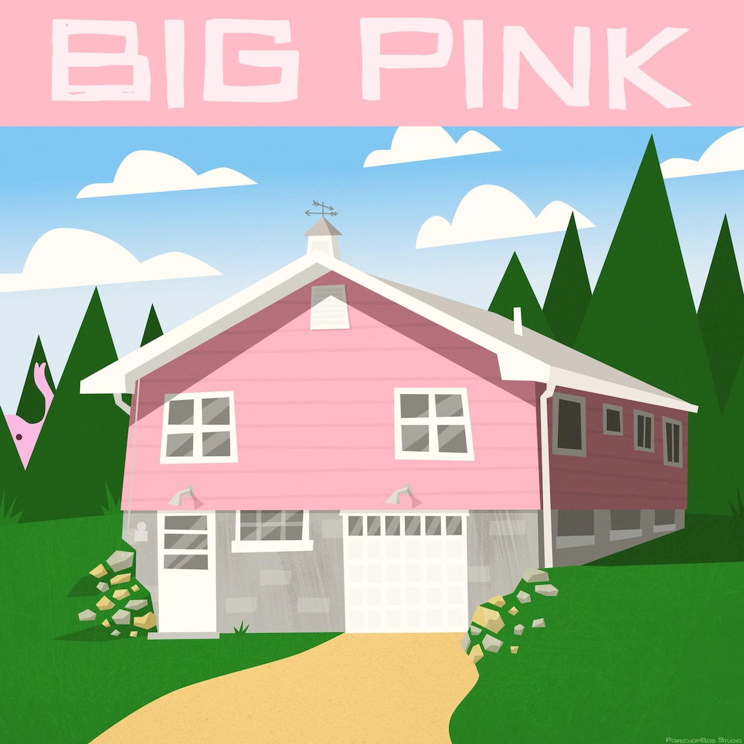 The Band BIG PINK Poster | Levon Helm | Robbie Robertson | Rick Danko ...