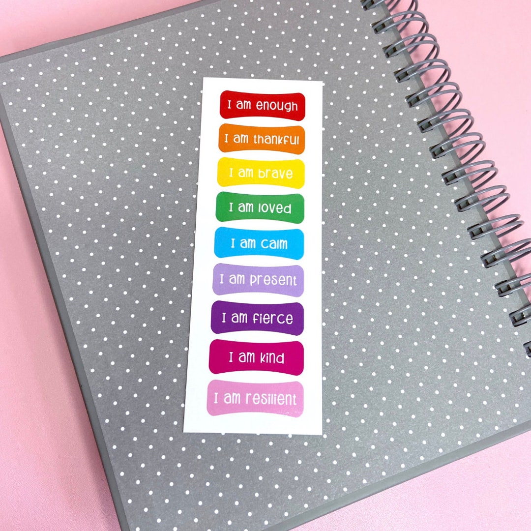 I Am Affirmations Bookmark Rainbow I Am Quotes Positive Self Talk - Etsy