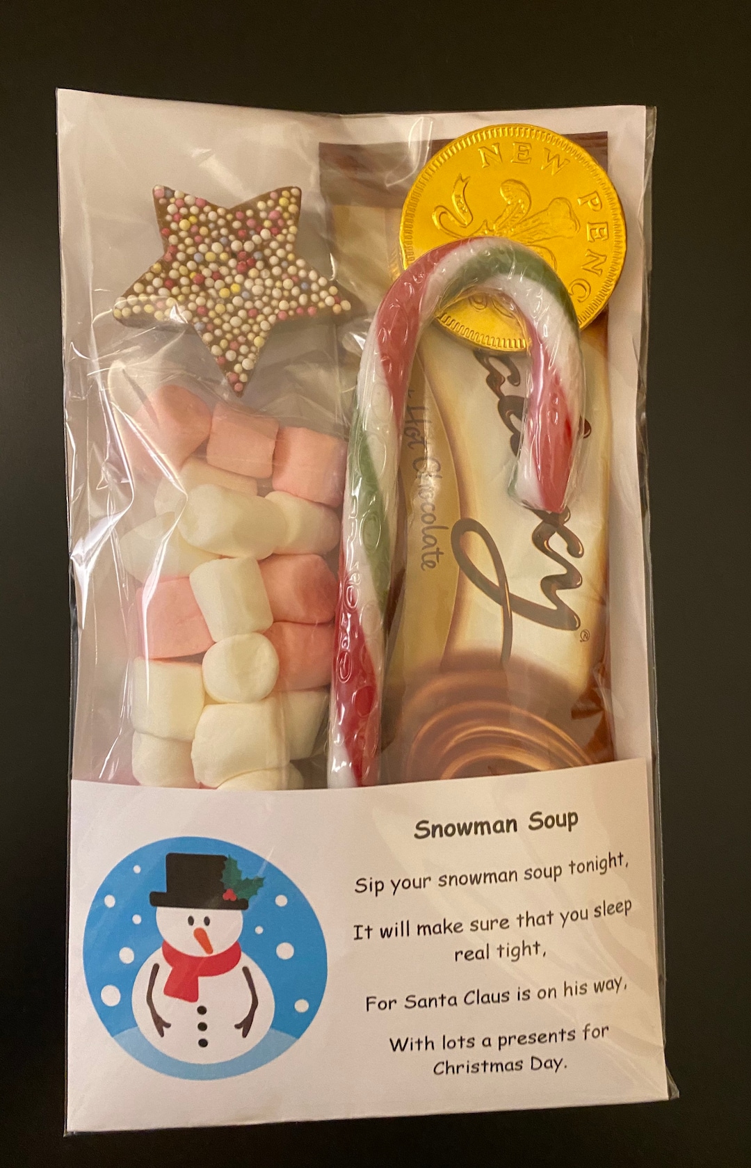 Galaxy Snowman Soup Hot Chocolate Christmas Eve Box Filler Stocking ...