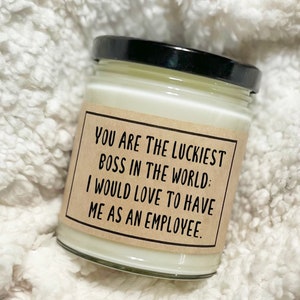 Luckiest Boss in the World Boss Day Gift Boss' Day Gift Co-worker Gift ...