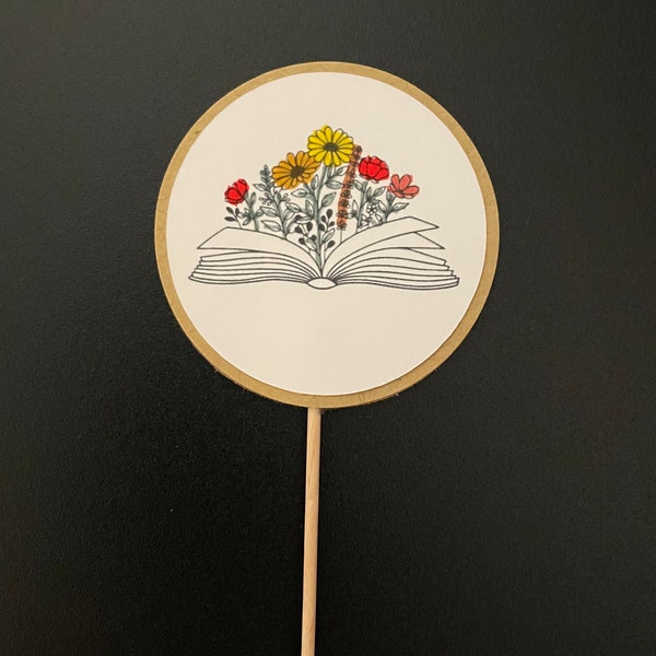 Book Cupcake Topper - Etsy