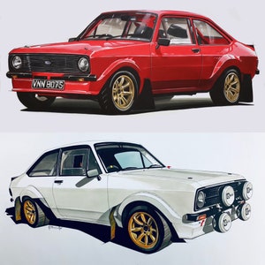 Personalised Car Drawing Original Art Marker Pen Drawing From a Photo ...