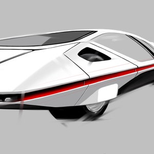 Ferrari Modulo Concept Car Digital Art Drawing Print - Etsy