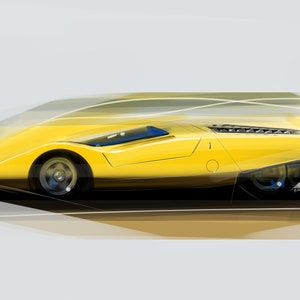 Ferrari 512S Berlinetta Concept Car Digital Art Drawing Print - Etsy