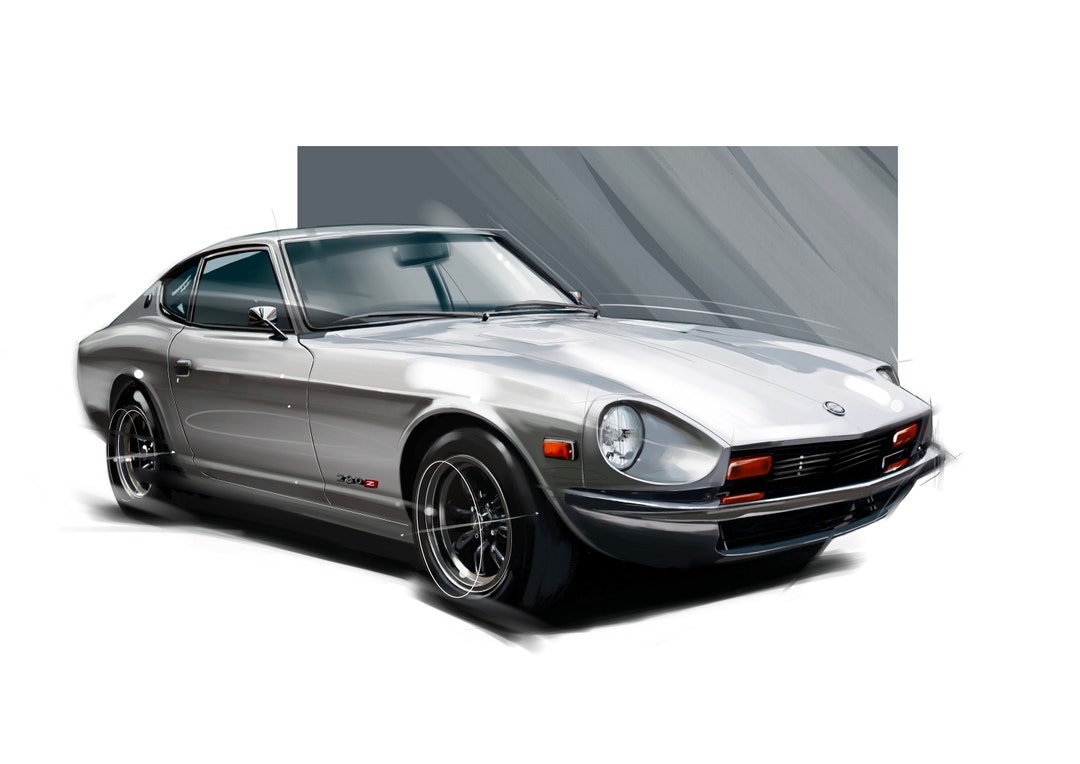 Datsun 280Z Digital Drawing Print by Adrian Dewey - Etsy