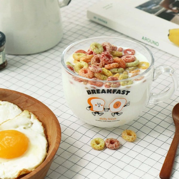 Glass Cereal Bowl - Etsy