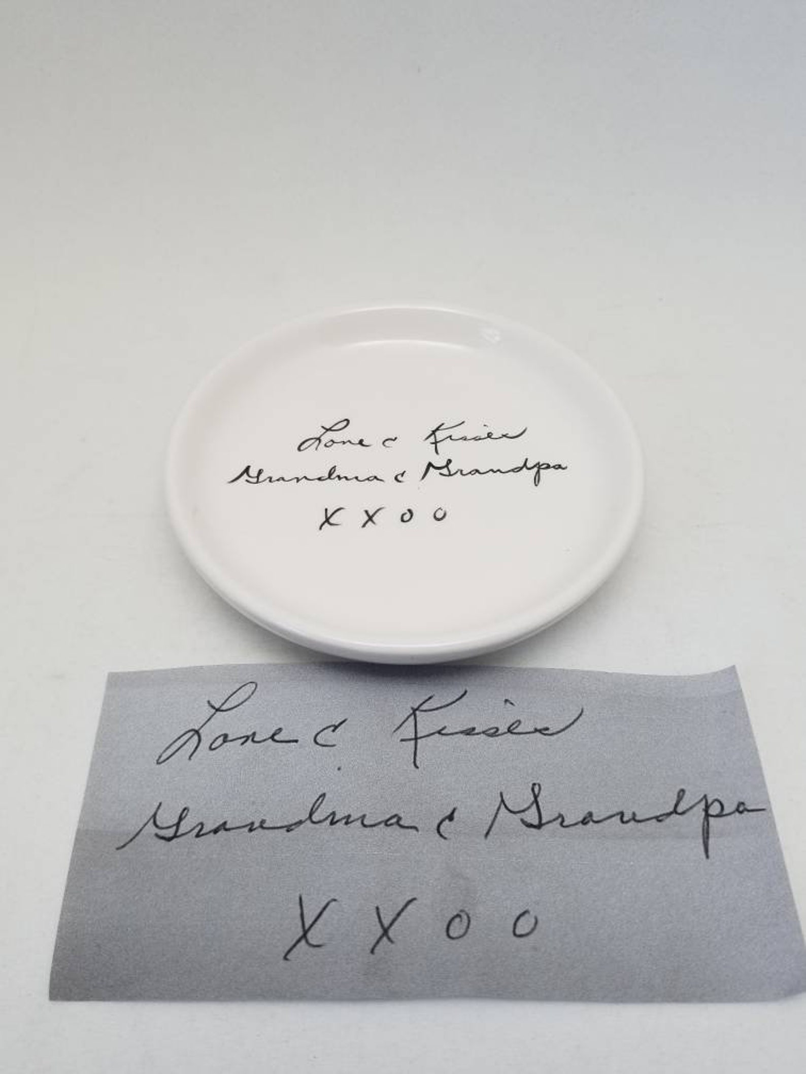 Jewelry Dish With Handwriting / Handwriting Plate / - Etsy
