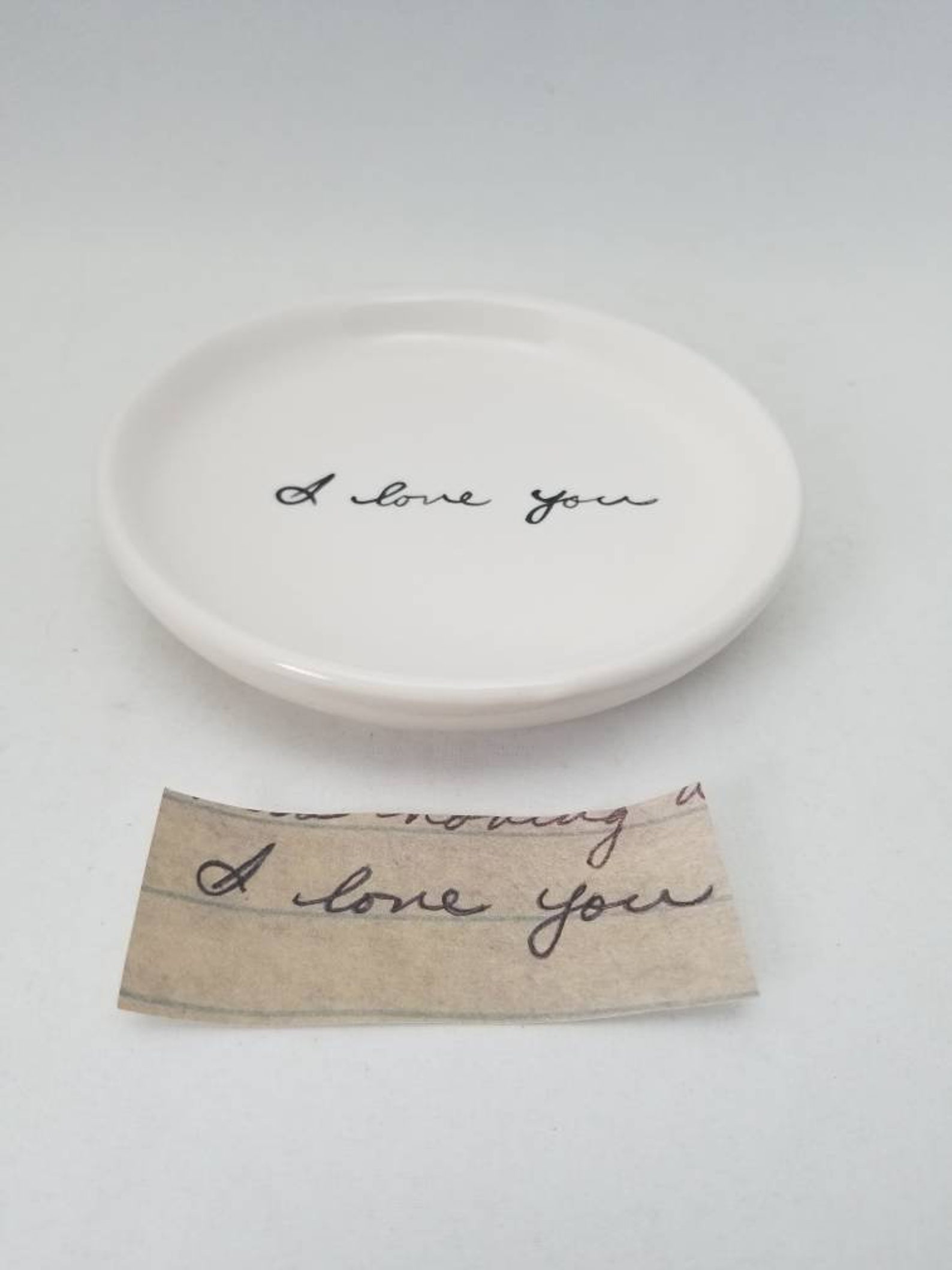 Jewelry Dish With Handwriting / Handwriting Plate / - Etsy