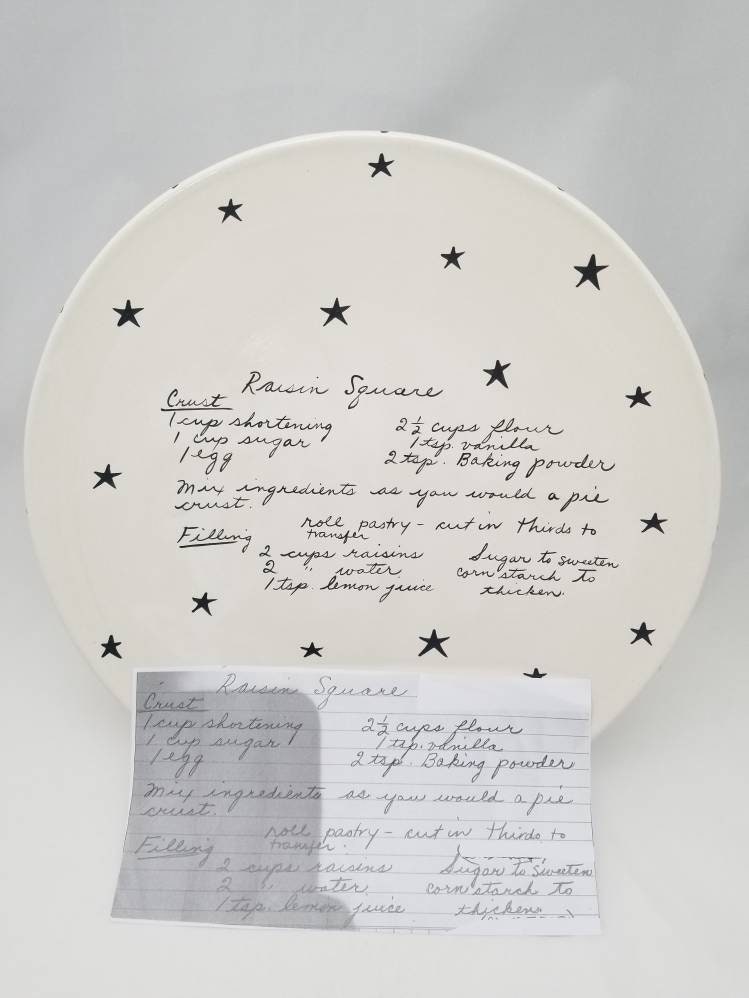 Family Recipe Plate / Handwriting Dish / Handwriting Plate / Memorial ...