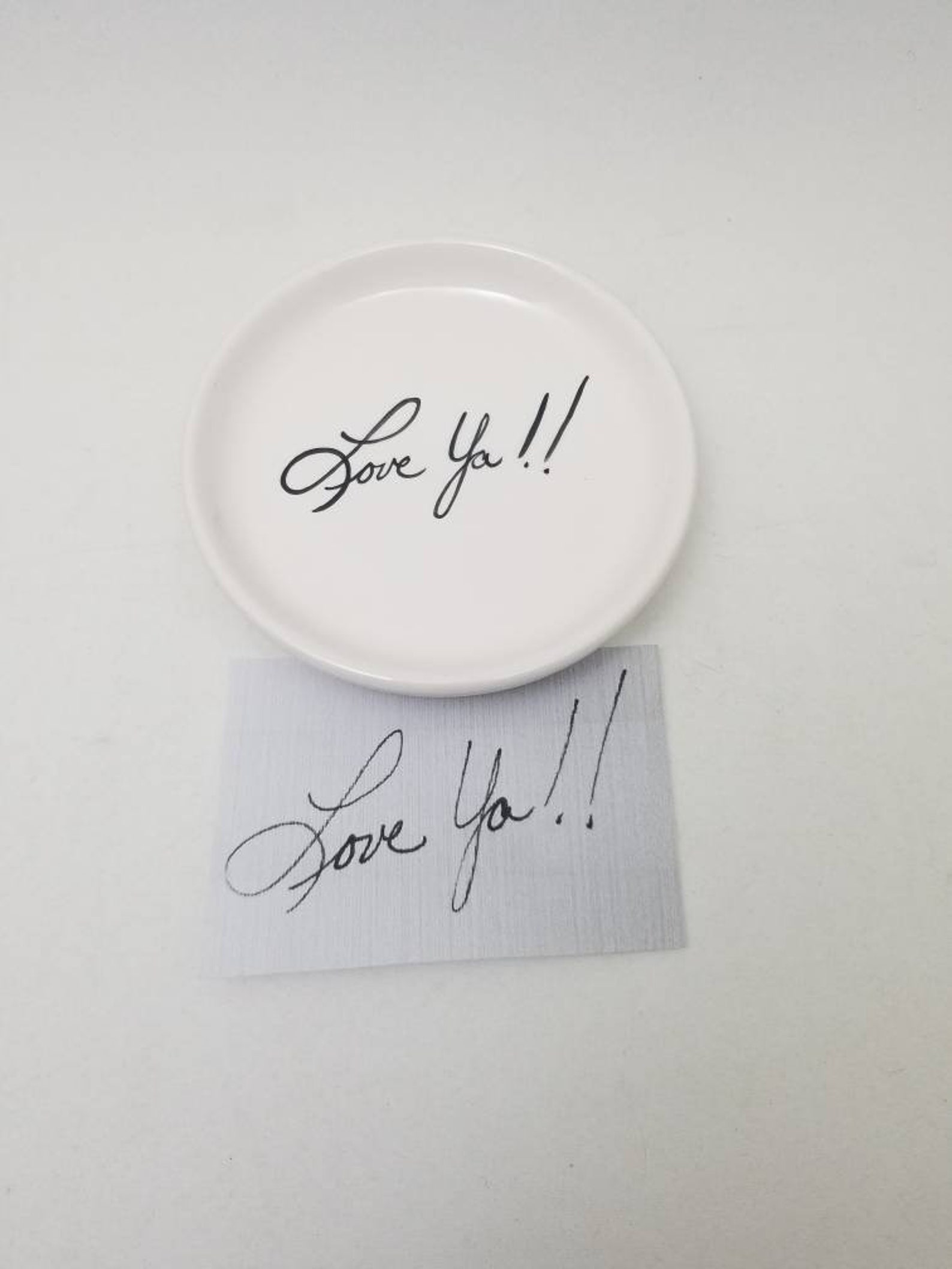 Jewelry Dish With Handwriting / Handwriting Plate / - Etsy