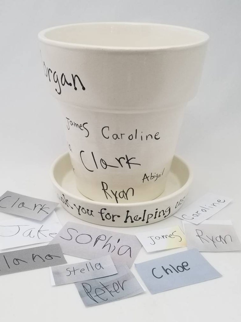 Teacher Gift Flower Pot With Names of Students / Class Gift / - Etsy
