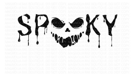 Spooky SVG PNG Halloween Cut File Sublimation File Screen - Etsy