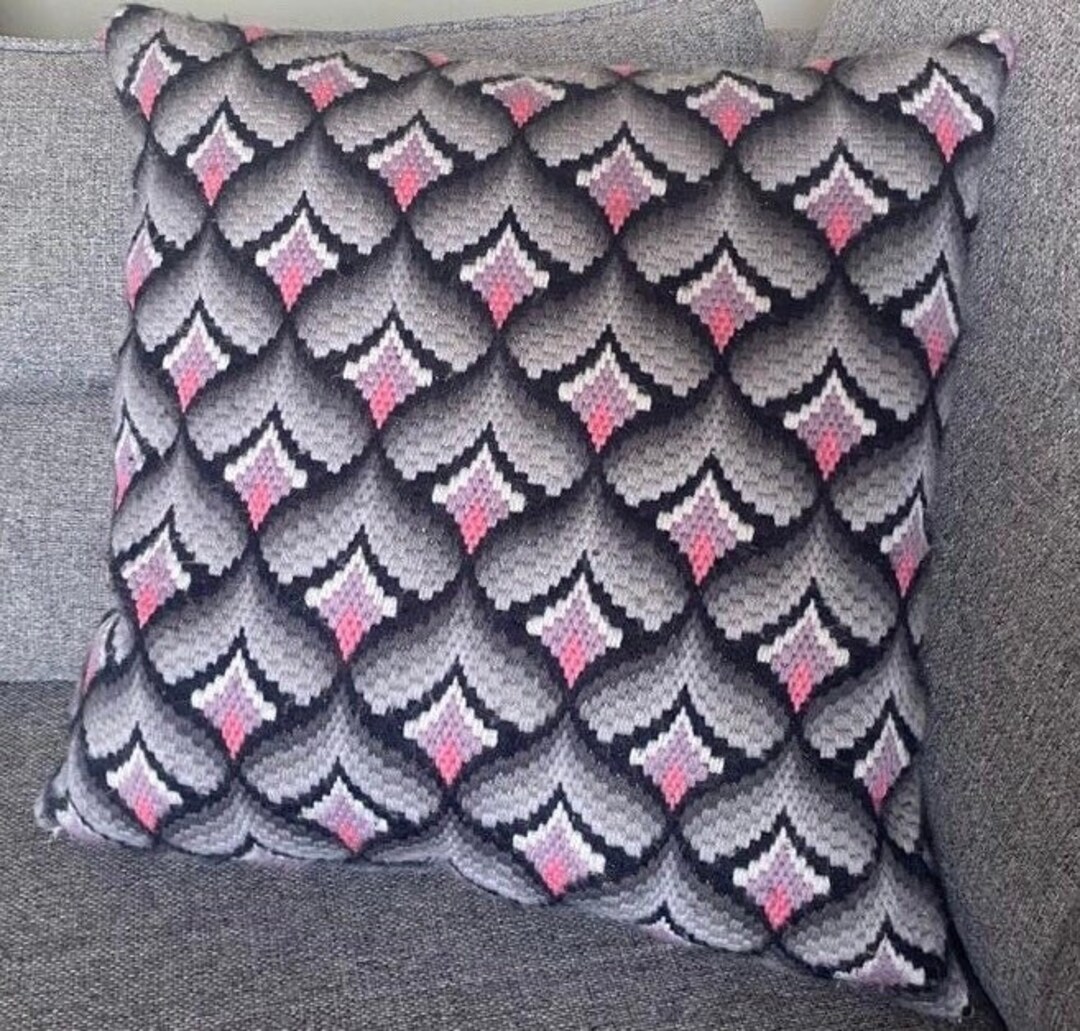 Bargello Needlepoint Kit: Appletons Wool Tapestry Cushion (16") - Etsy