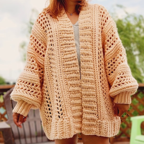 Oversized Cardigan Crochet Pattern - Etsy