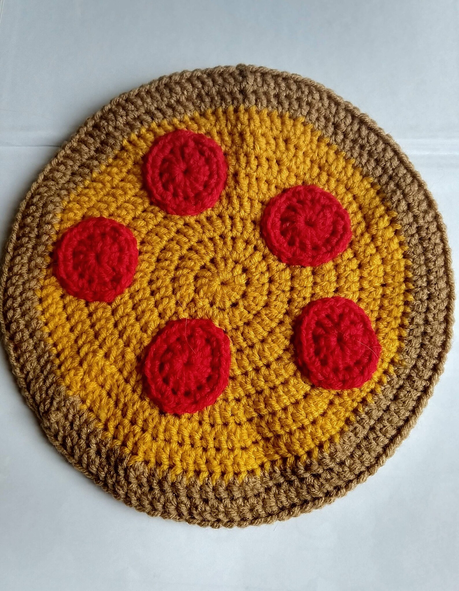 Pizza Pot Holder Crochet Patterns Crochet Pizza Trivet Pattern Pdf ...