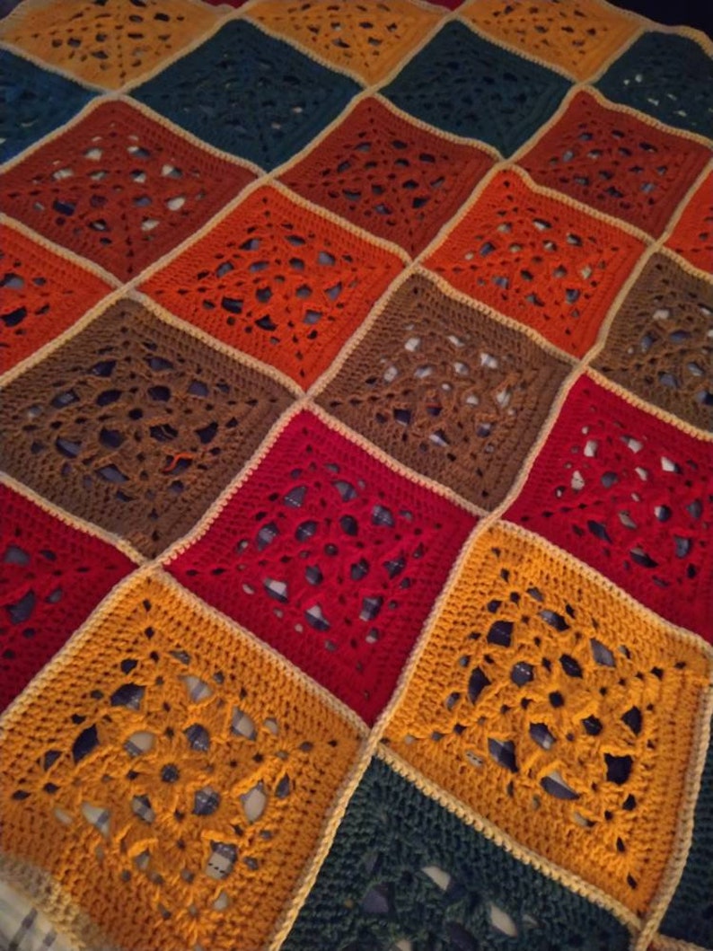 Flower Granny Square Crochet Pattern - Etsy