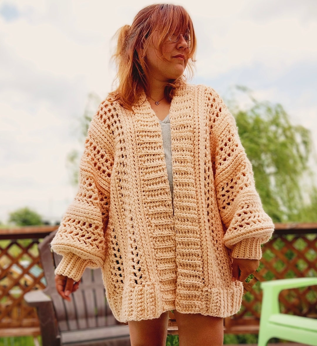 Oversized Cardigan Crochet Pattern - Etsy