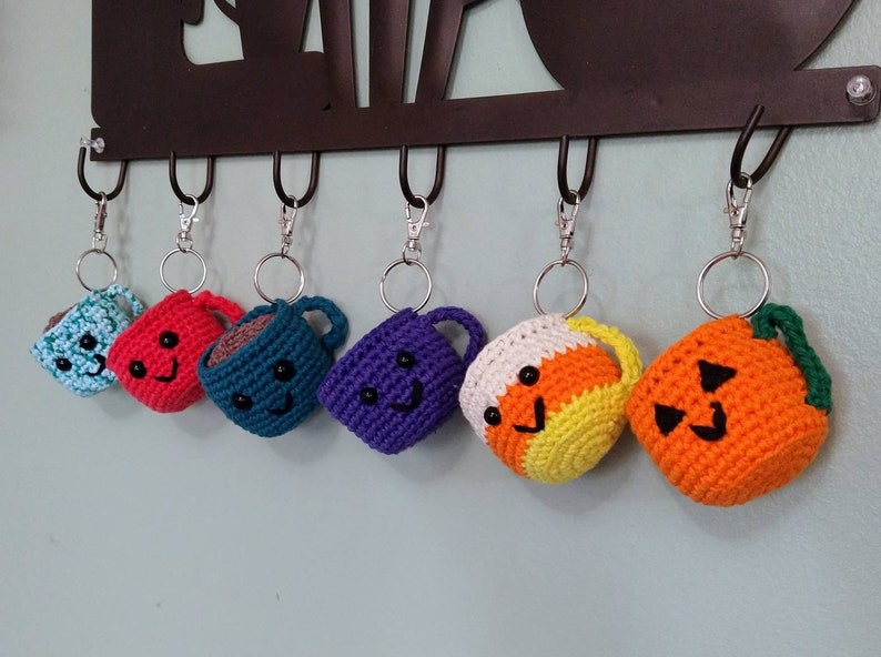 Coffee Mug Keychain Crochet Pattern - Etsy