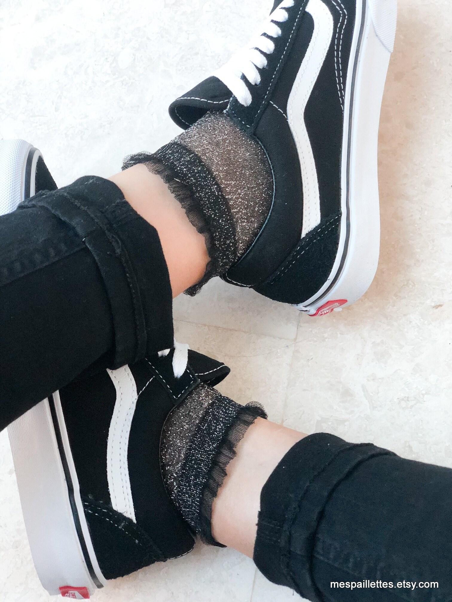 Sheer Mesh Socks Glitter Silver or Multicolor - Etsy