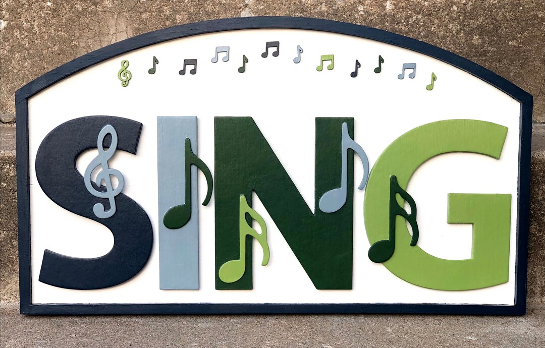SING Plaque for Home, Music Room or Music Classroom - Etsy