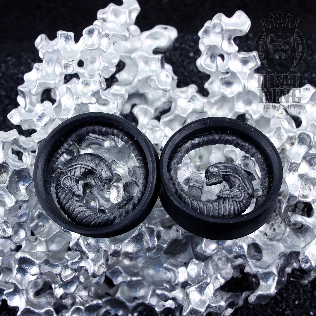 A Pair of Alien Larva Earplugs. Unique Ear Tunnels. Lightweight Ear ...