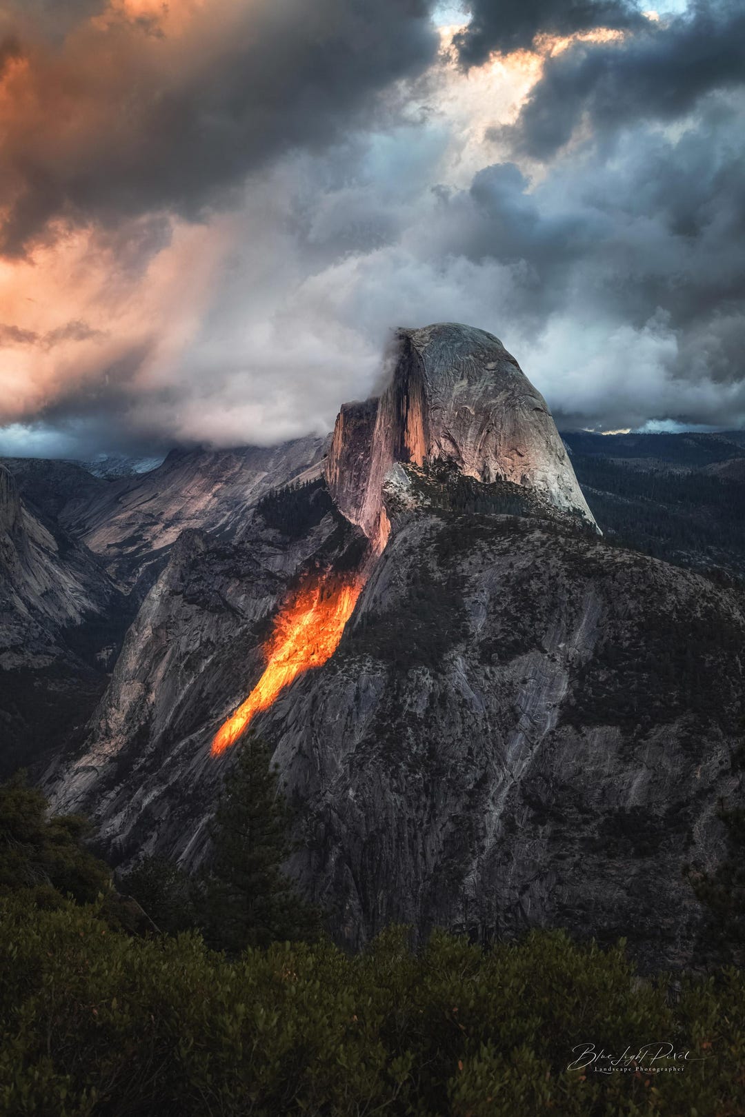 Yosemite Firefall Glow Wall Art | Dramatic Mountain Sunset Photography ...