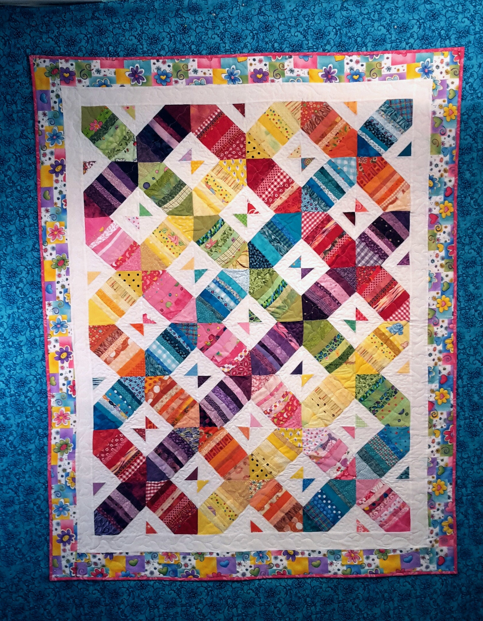 Rainbow Flutterbye Scrap Quilt Pattern - Etsy