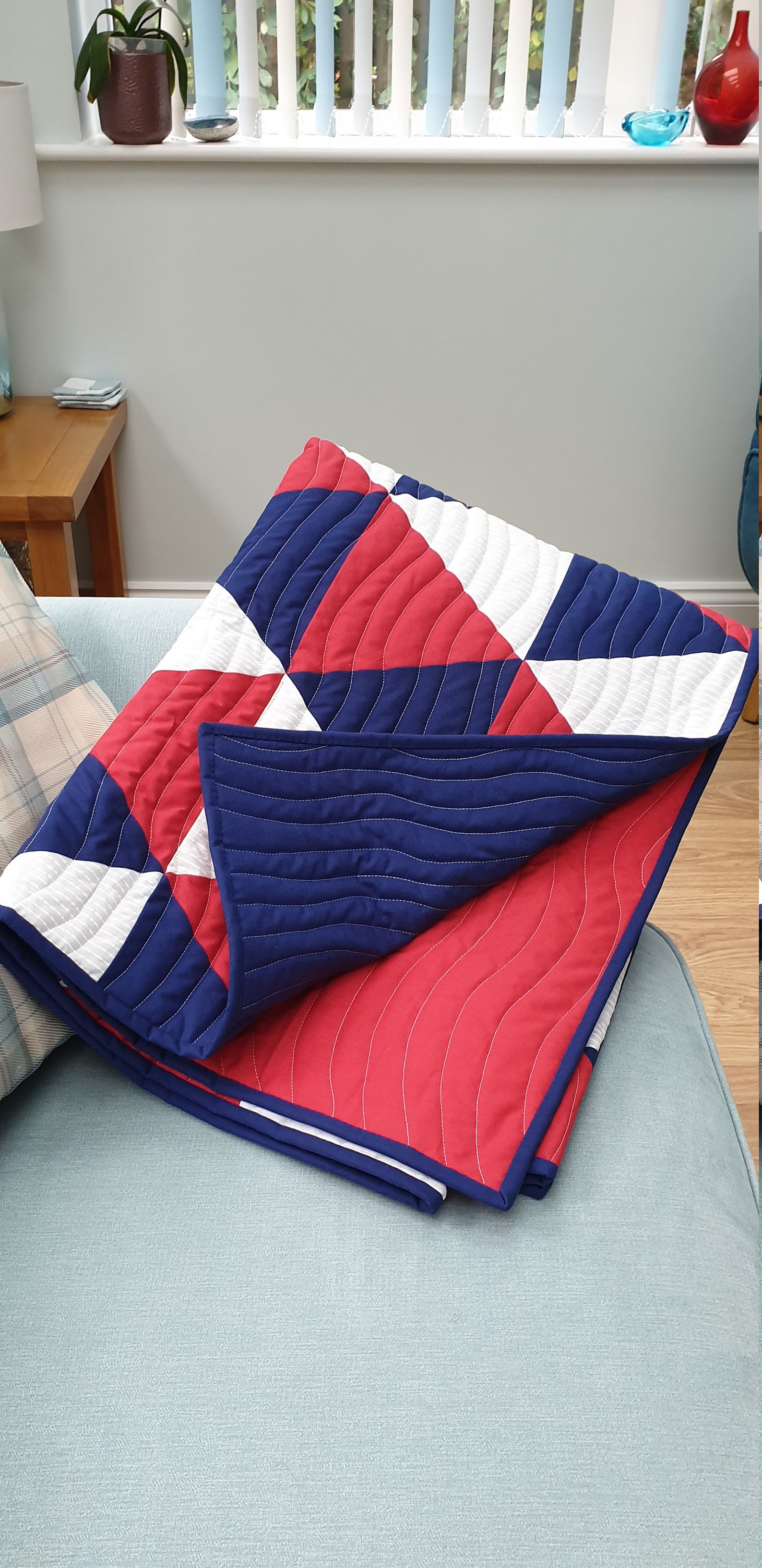 Patriotic Pyramid Quilt Pattern in 3 Sizes! A Modern Geometric Pattern ...
