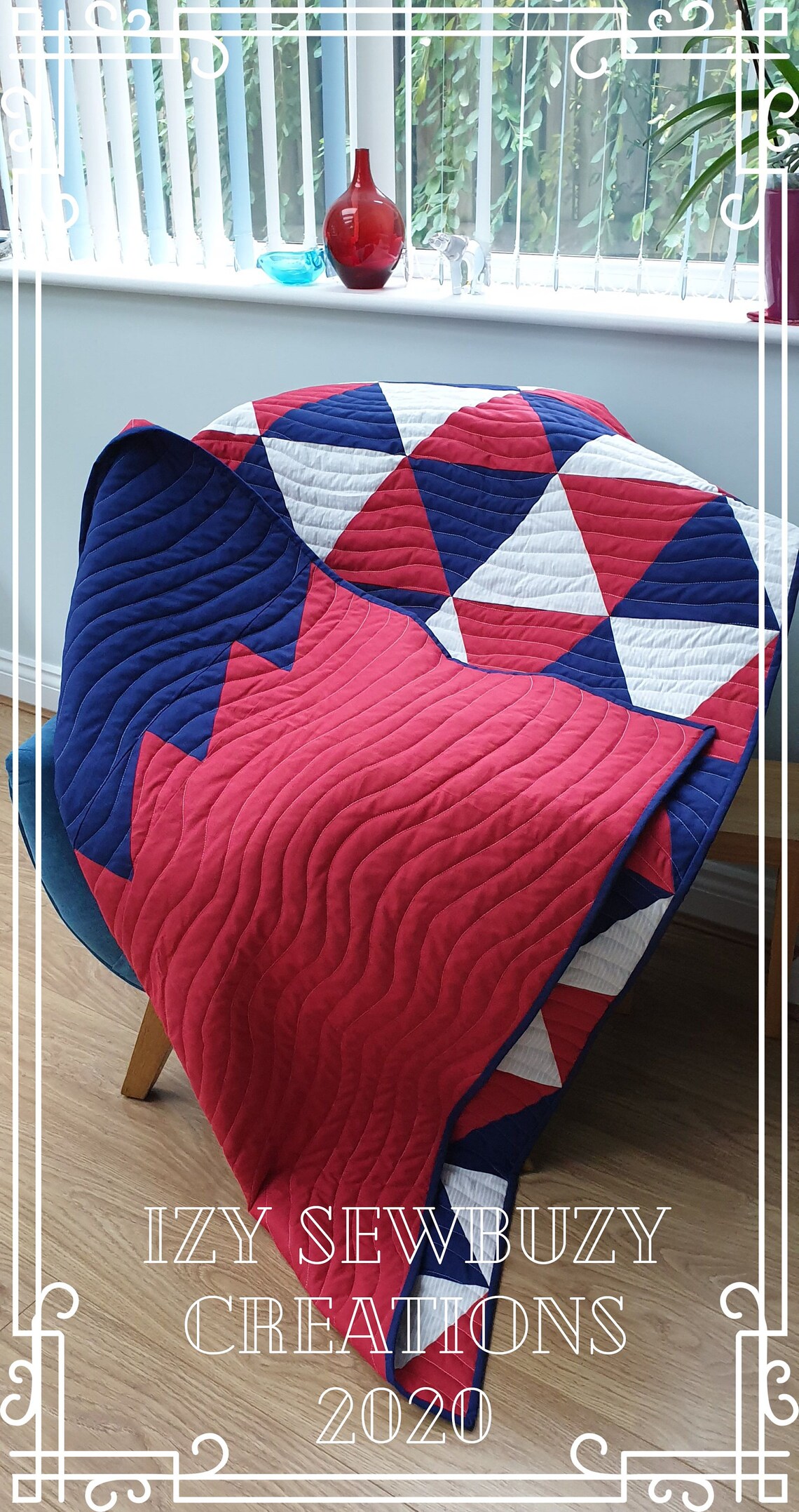 Patriotic Pyramid Quilt Pattern in 3 Sizes! A Modern Geometric Pattern ...