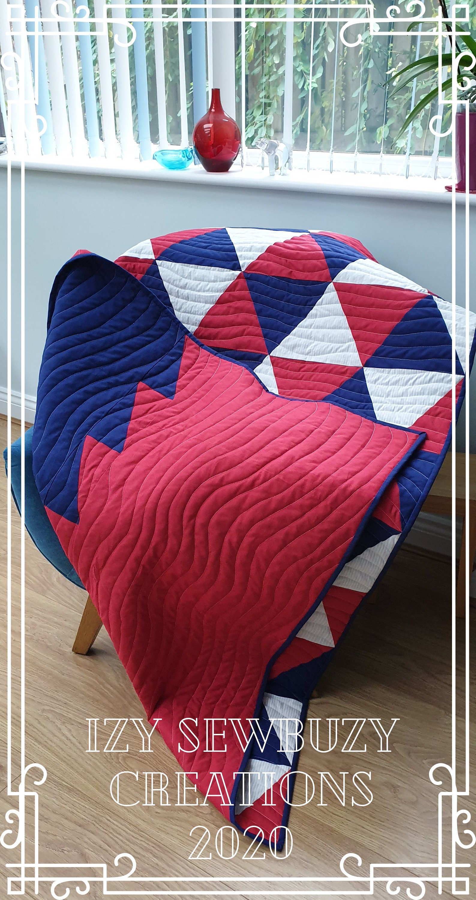 Patriotic Pyramid Quilt Pattern in 3 Sizes! A Modern Geometric Pattern ...