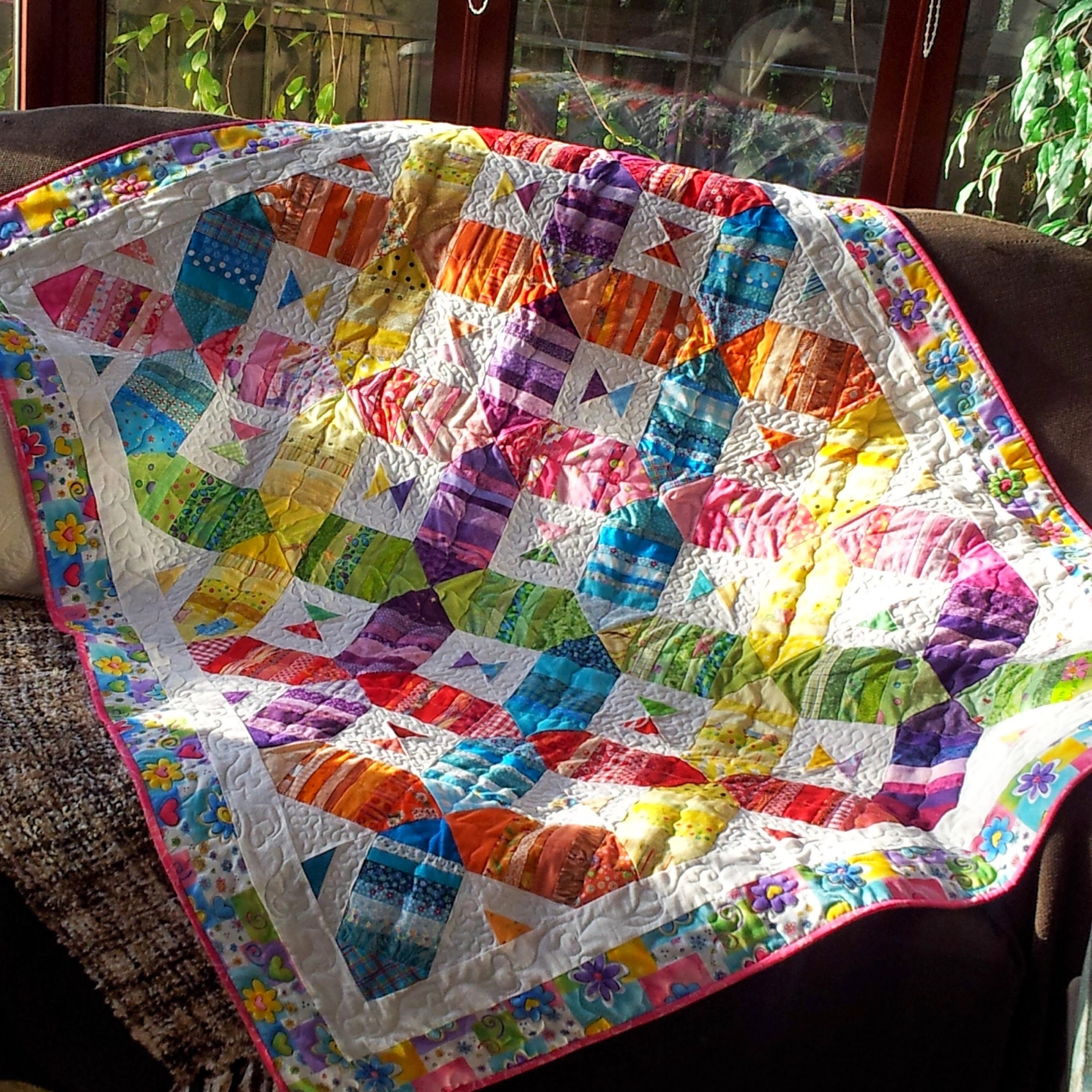 Rainbow Flutterbye Scrap Quilt Pattern - Etsy