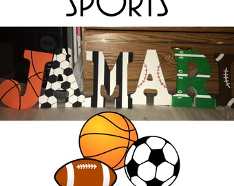 Sports letters | Etsy
