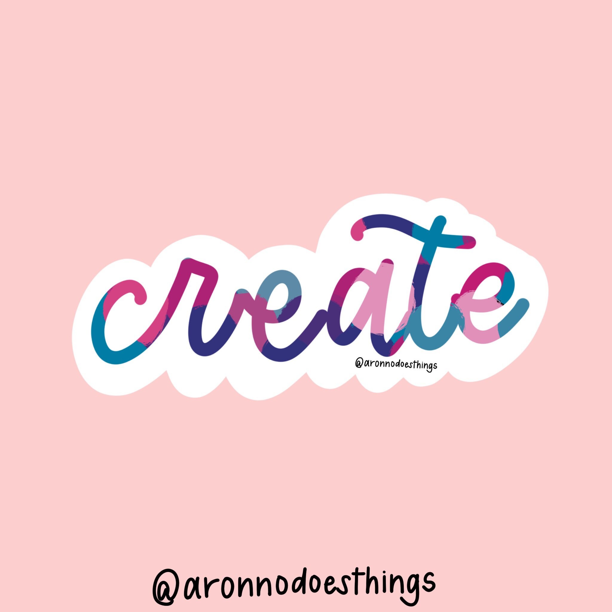 Create Sticker - Colorful Fun Aesthetic Sticker - Creators/Artistic ...