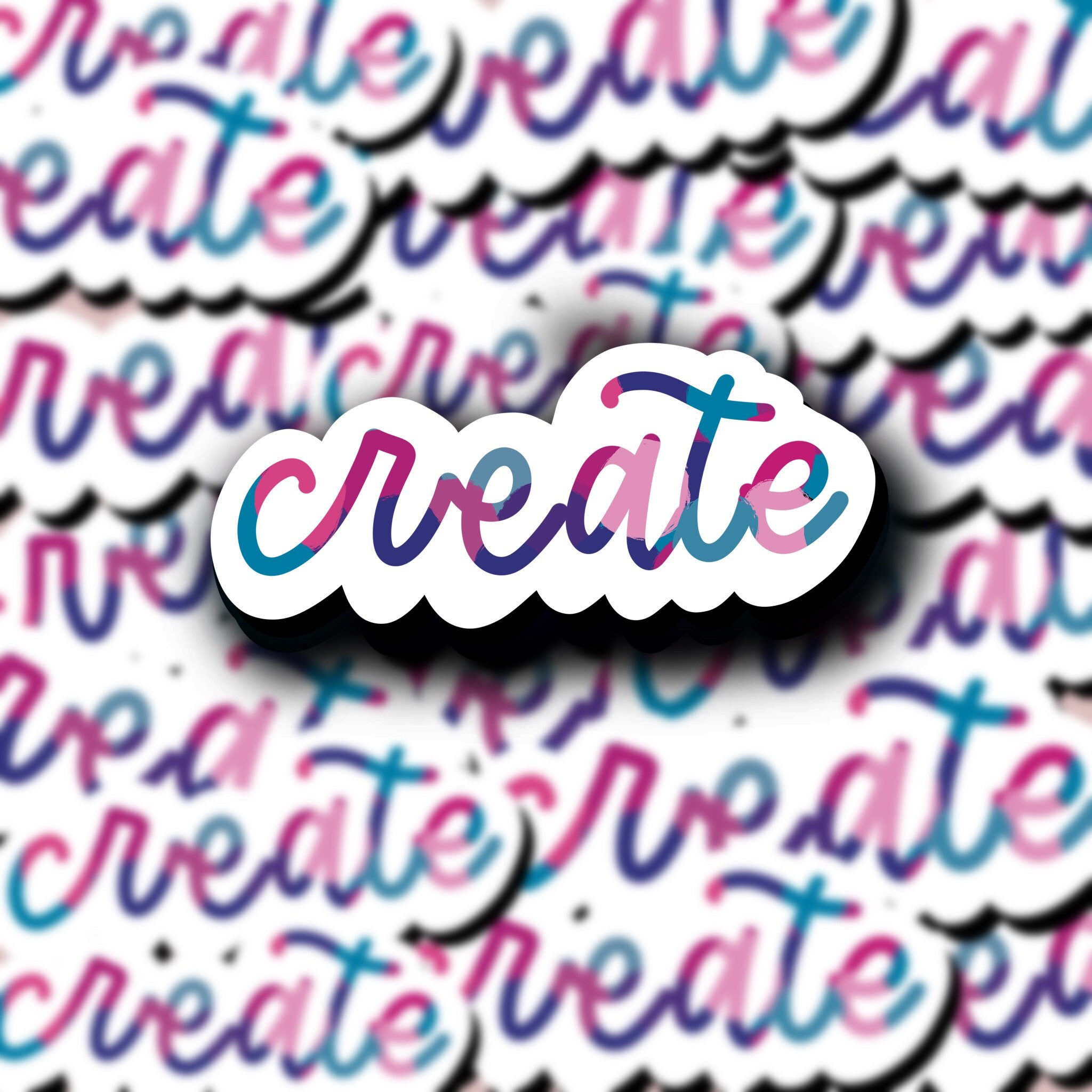 Create Sticker - Colorful Fun Aesthetic Sticker - Creators/Artistic ...