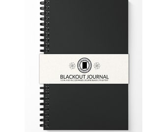 Black Paper Notebook With Lined Pages, Blackout Aesthetic Journal ...