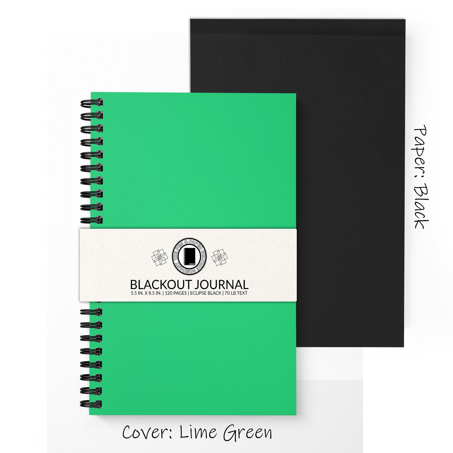 Blackout Journal Black Paper Journal - Etsy