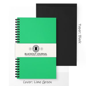 Blackout Journal Black Paper Journal - Etsy