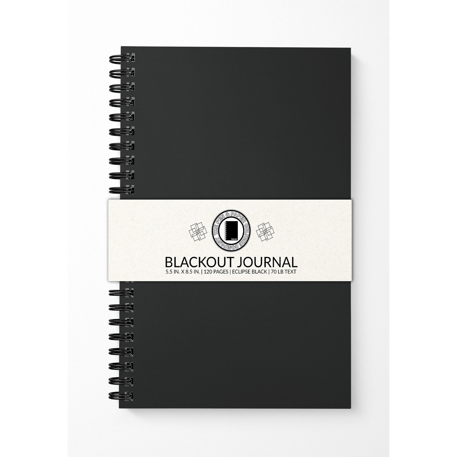 Blackout Journal - Black Paper Journal - Etsy