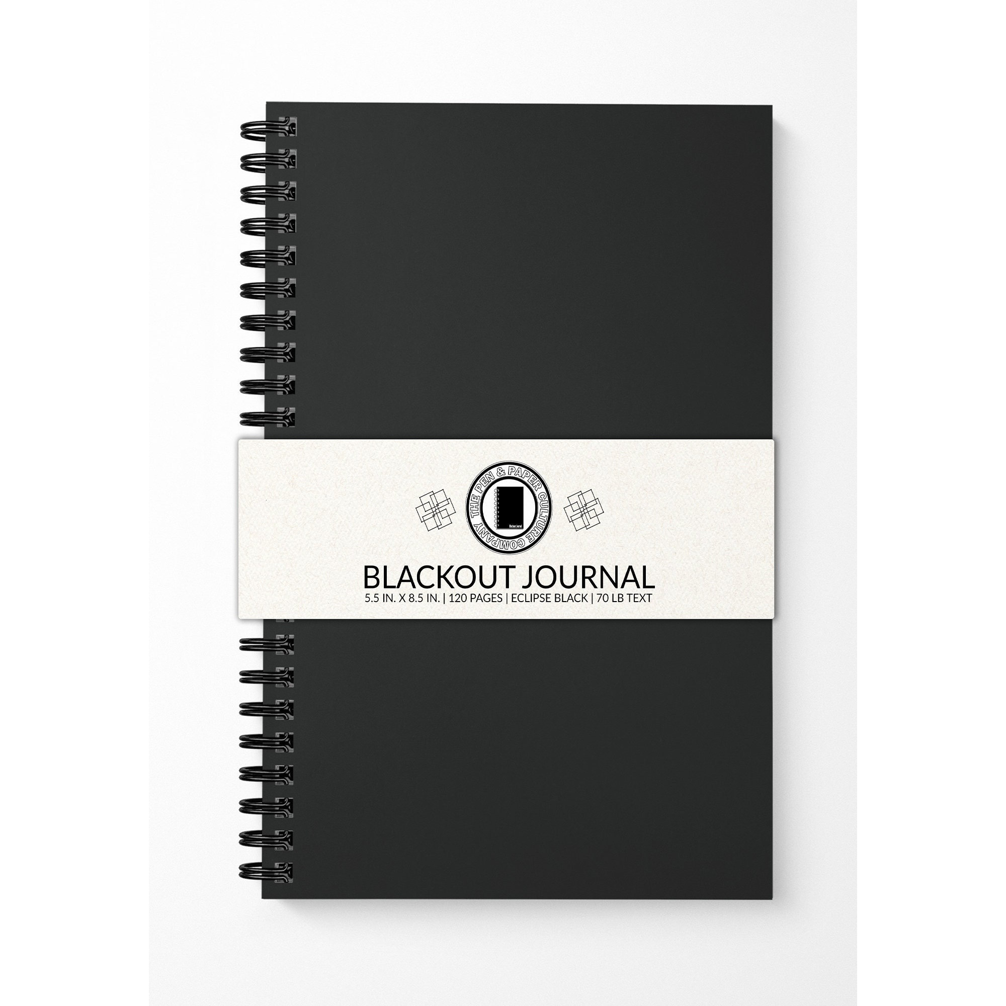 Blackout Journal - Black Paper Journal - Etsy