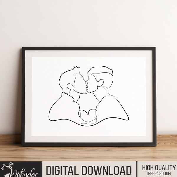 Gay Line Art - Etsy