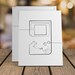 Abstract Retro Handheld Console Line Drawing, Minimalist Art, Gaming ...