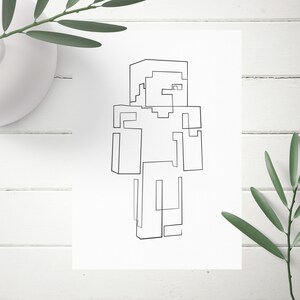 Block Abstract Line Drawing, Minimalist Art, Wall Decor, Block ...